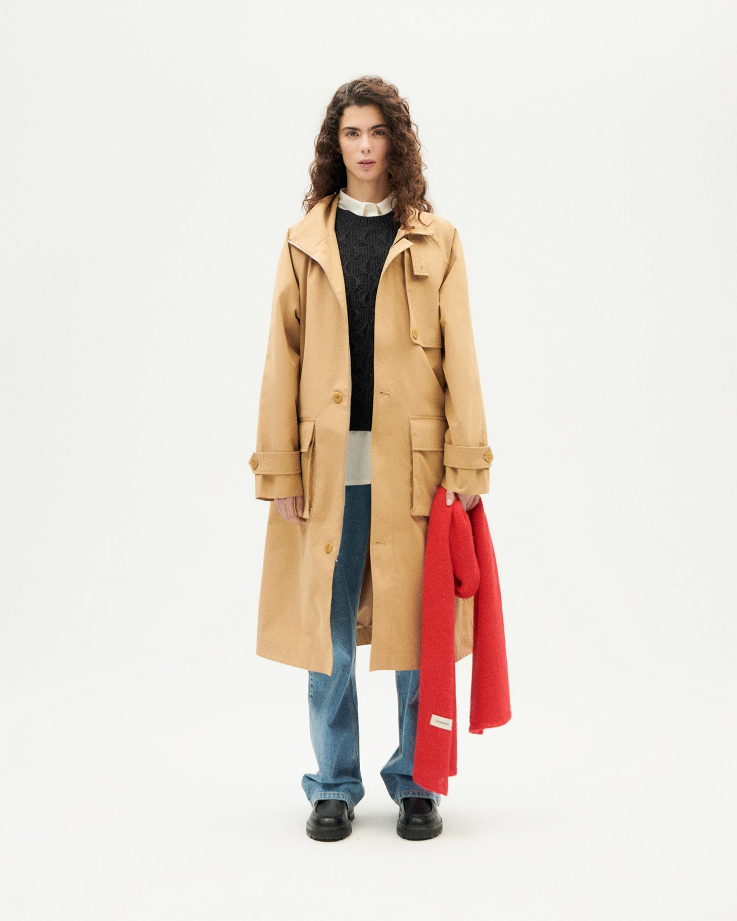 Sustainable Riley beige jacket woman | Thinking Mu – Thinking MU