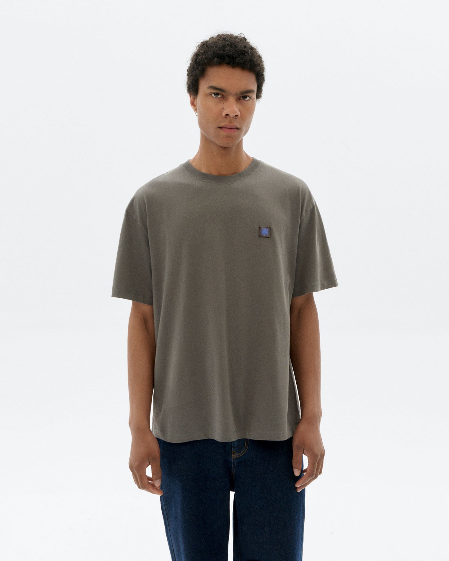 Camiseta Gris Sol Espalda Azul Aaron | Thinking Mu – Thinking MU