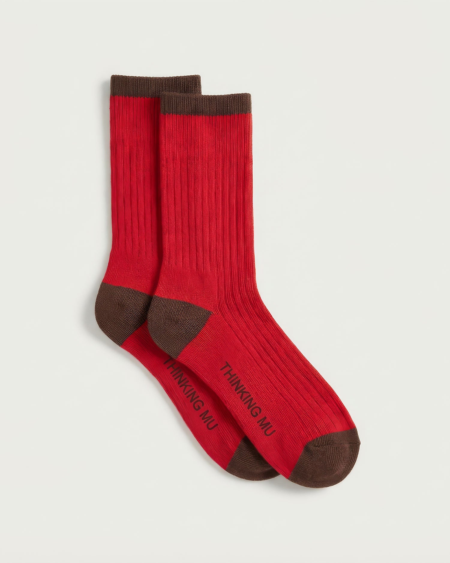 Axel Red Sustainable Socks | Thinking Mu